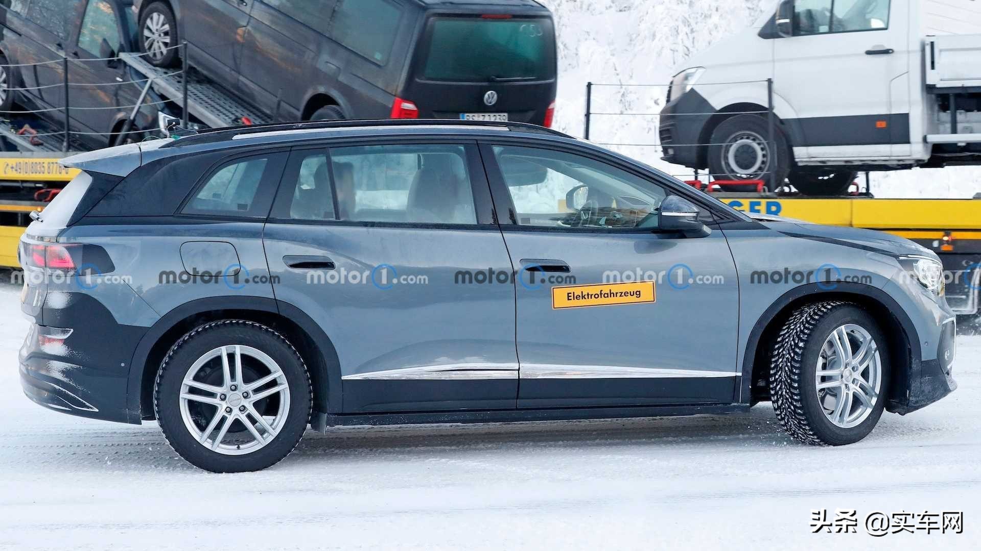 The cruising range is about 450 kilometers, the public ID.6 spy photos ...