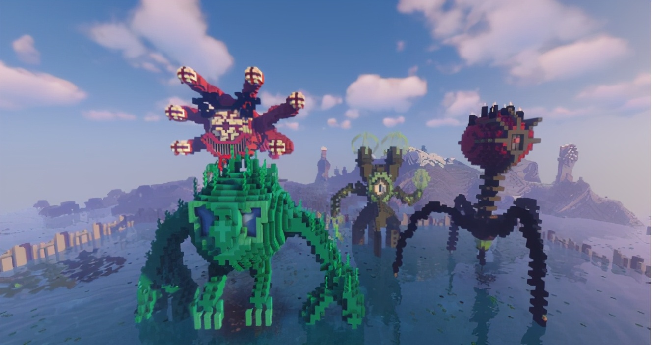 "Minecraft" build players to open their brains, design a monster ...