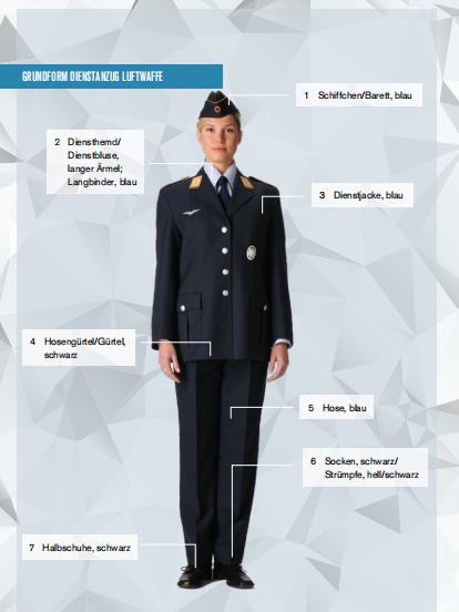Multi-picture detailed description of the Bundeswehr Air Force uniform ...