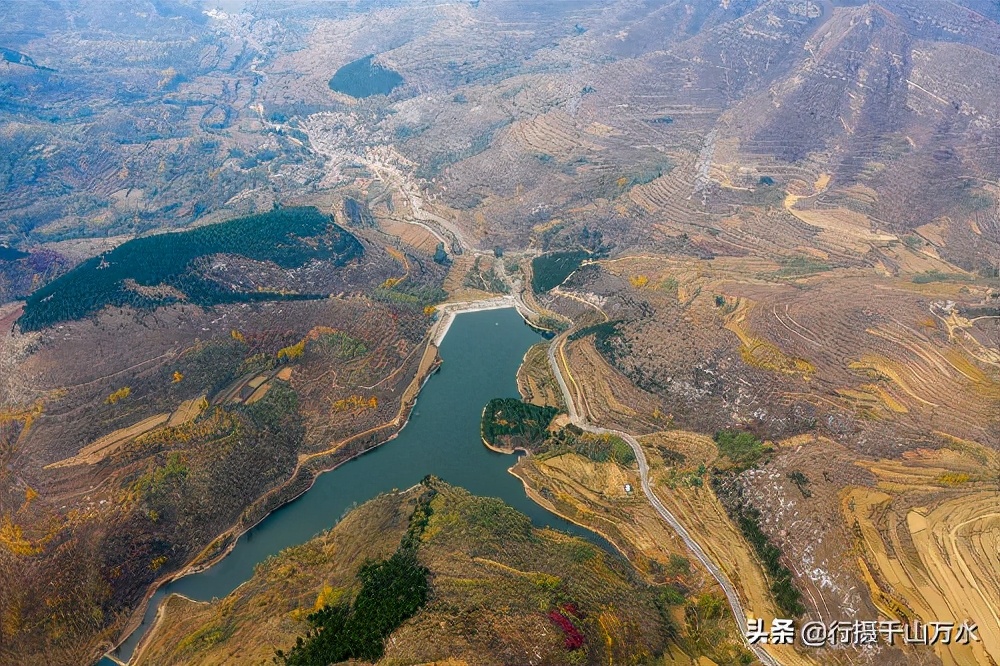 Aerial photography of Woyunpu Village, Laiwu, Jinan, a beautiful ...