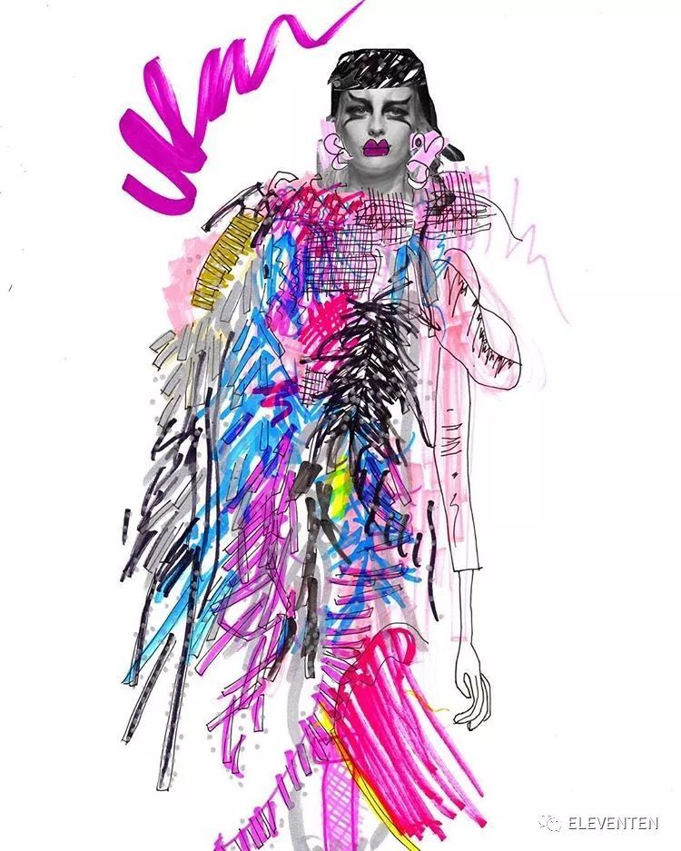 Fashion illustrator's grotesque aesthetics, painted like this, Saint ...