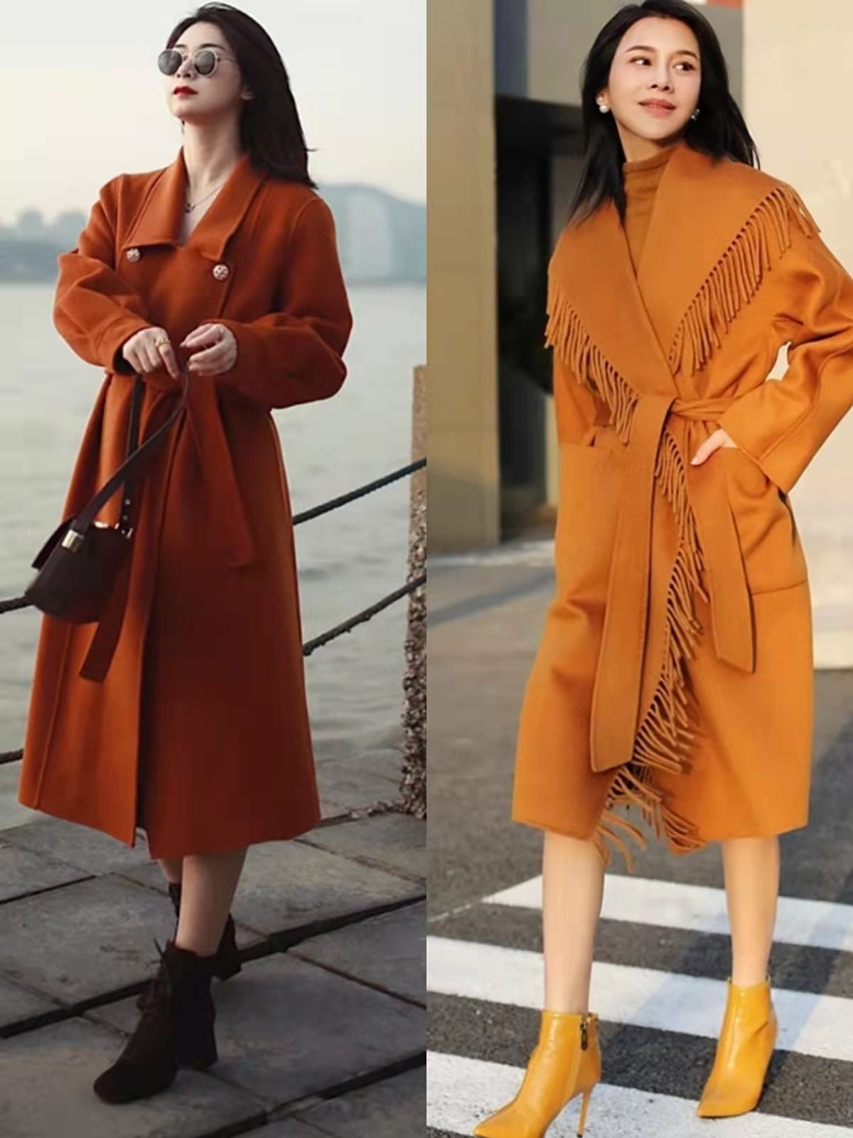 You don't have to wear black for winter coats, try "caramel color ...