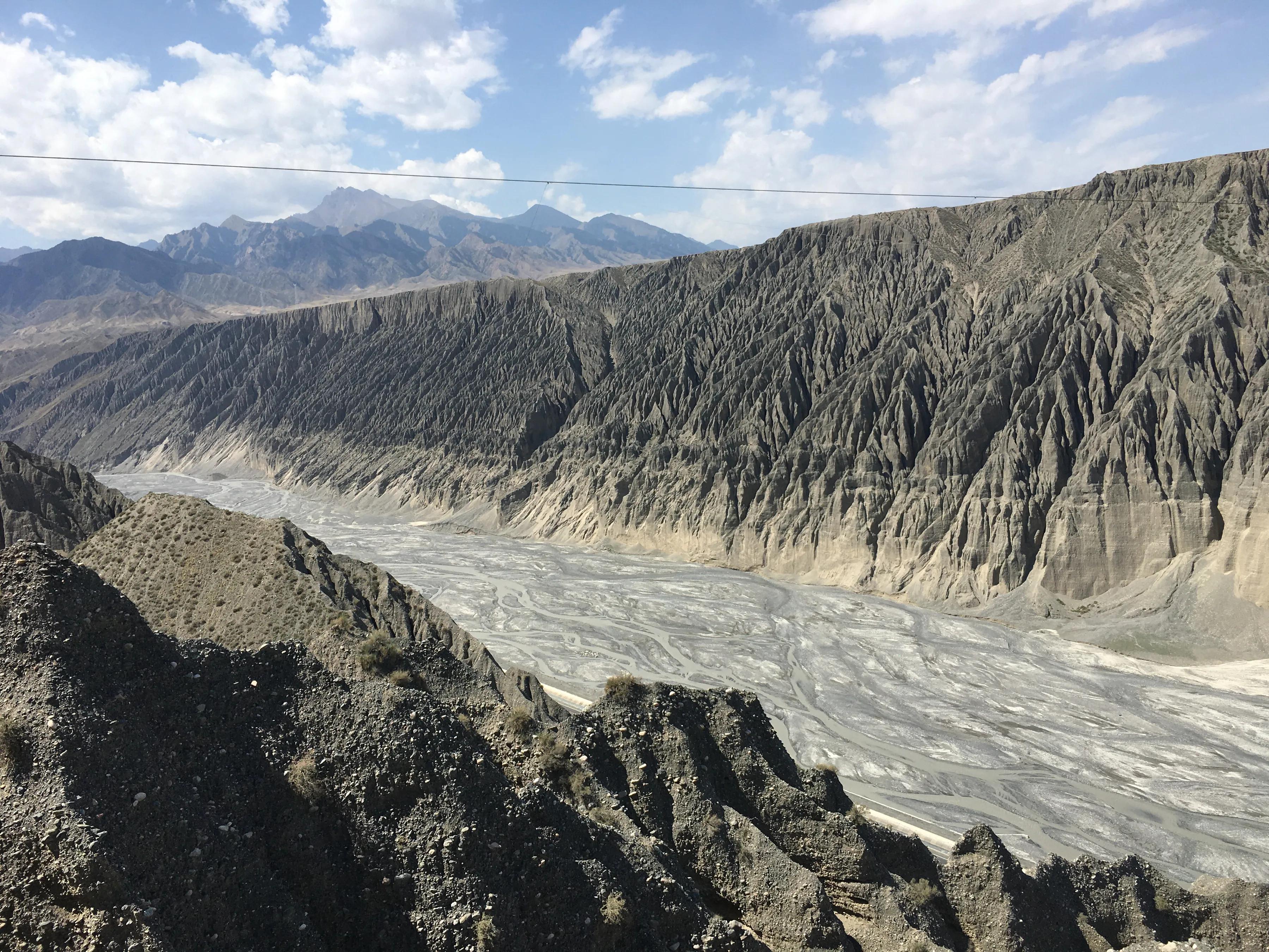 The first check-in point on the Duku Highway-Dushanzi Grand Canyon, a ...