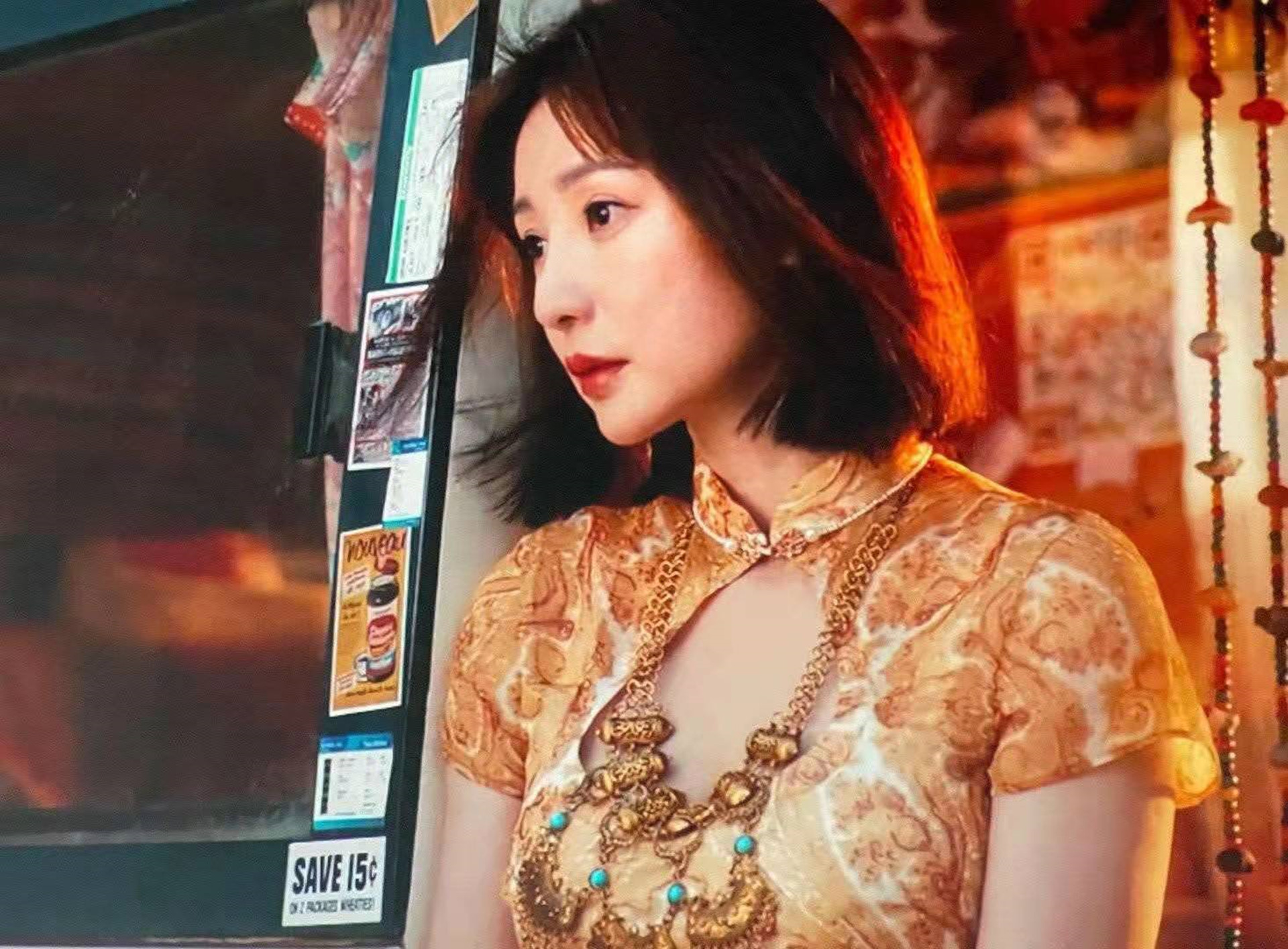 Liu Yan: The first "chest" bodyguard, the drama in the red dress pan ...