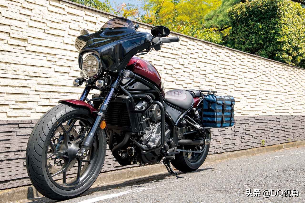 The Honda Rebel-1100 has been modified abroad, and the front fairing is ...