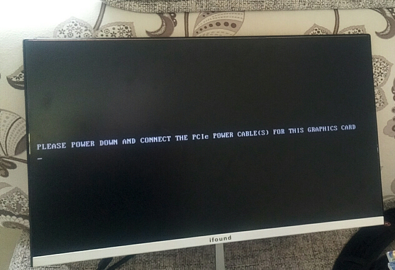 電腦出現PLEASE POWER DOWN AND CONNECT THE PCIe POWER CABLE(S) FOR THIS - 資訊咖