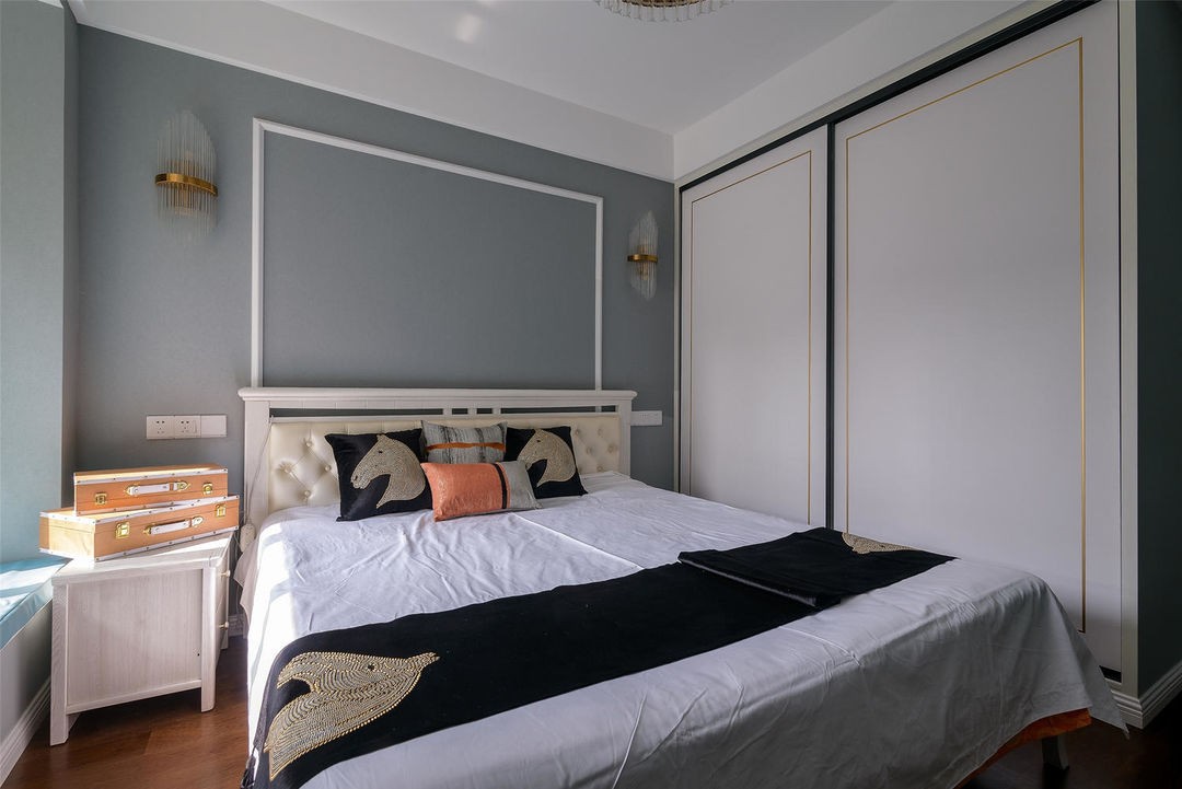 128-square-meter modern light luxury home, the entrance is very ...