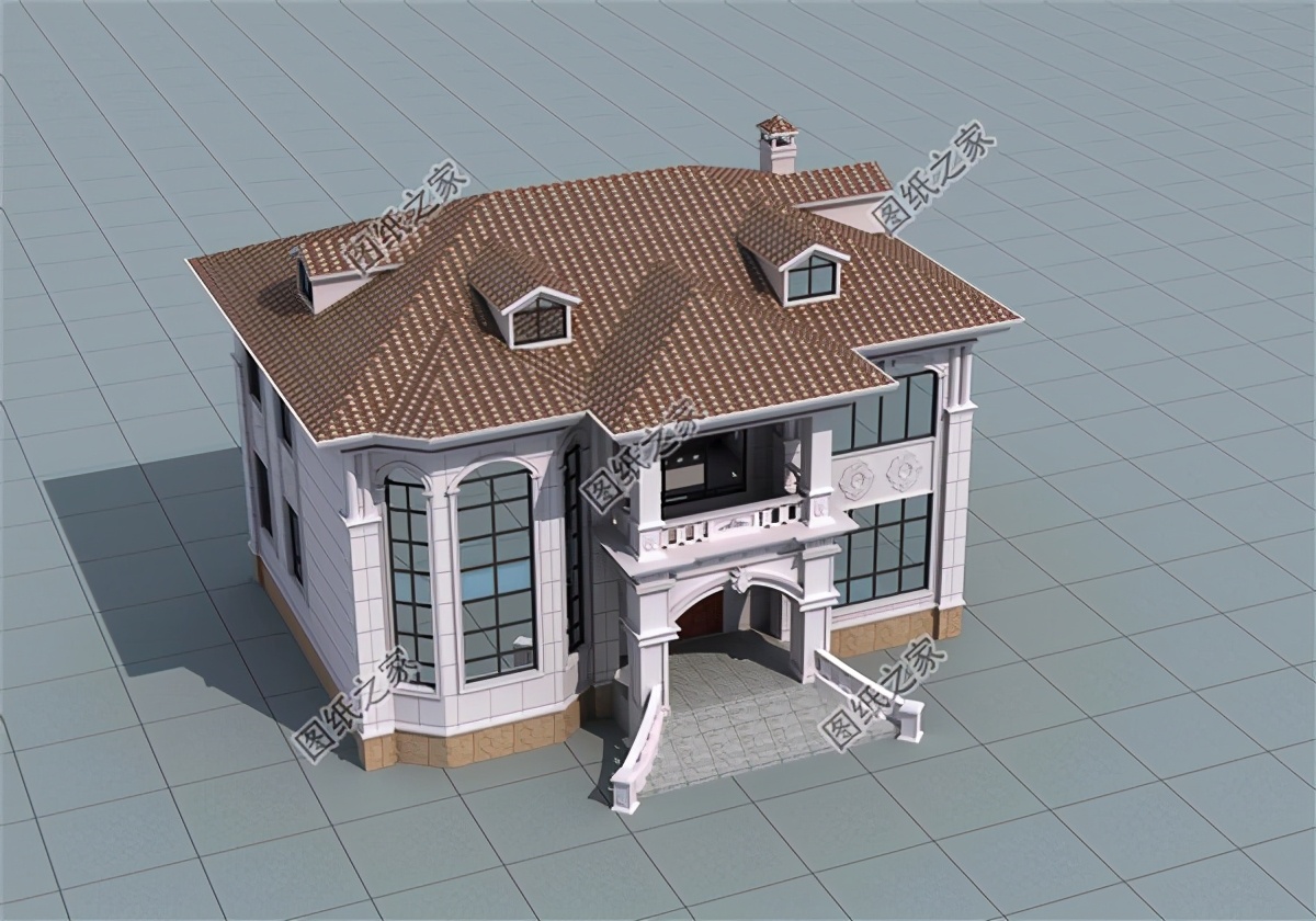 The design drawing of a two-story building of about 160 square meters ...