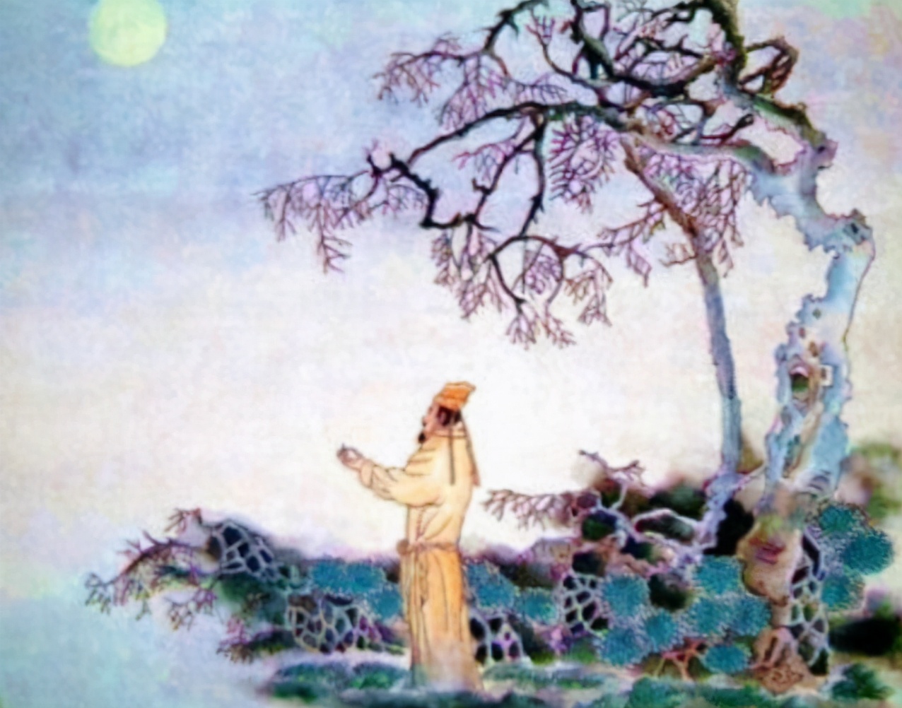 A poem after the rain written by Li Yu, borrowing a famous poem from Du ...