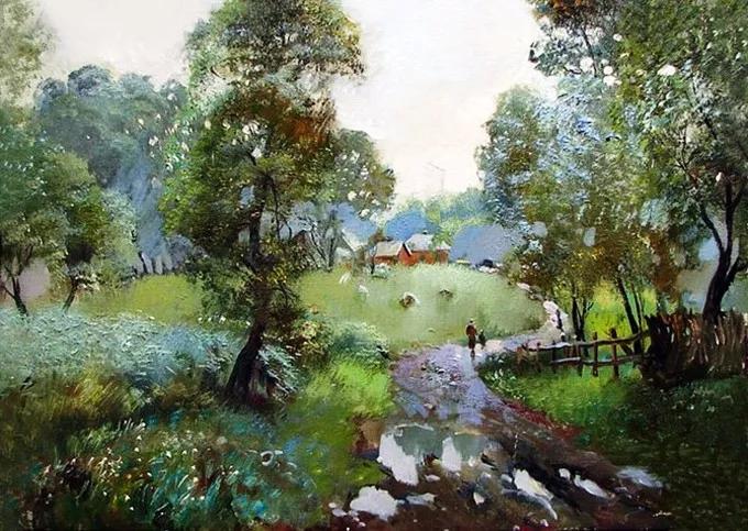 Lieutenant Art: This Ukrainian painter Anatoni's landscape oil painting ...