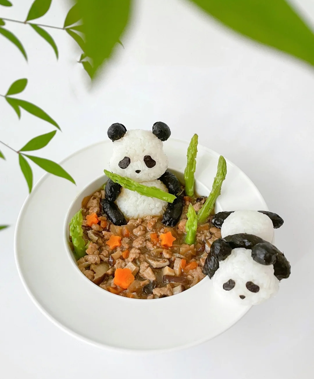 So cute!Teach you how to cook "baby panda rice", full of childlike and ...