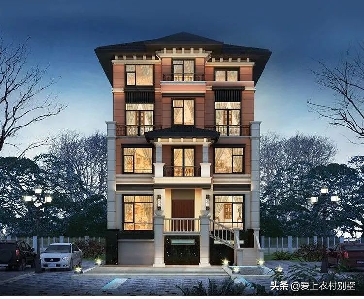 Only 8 bedrooms are enough, 11×14 meters Chinese style villa, build a ...