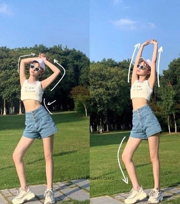 How to pose to look tall and thin, no matter where you go, you can take ...