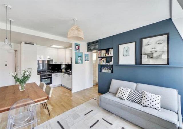 The bedroom is separated from the children's room, and the 35-square ...