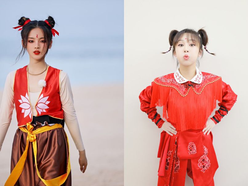 Yang Zi's red boy, Yang Chaoyue's Nezha is too vivid, right? - iNEWS
