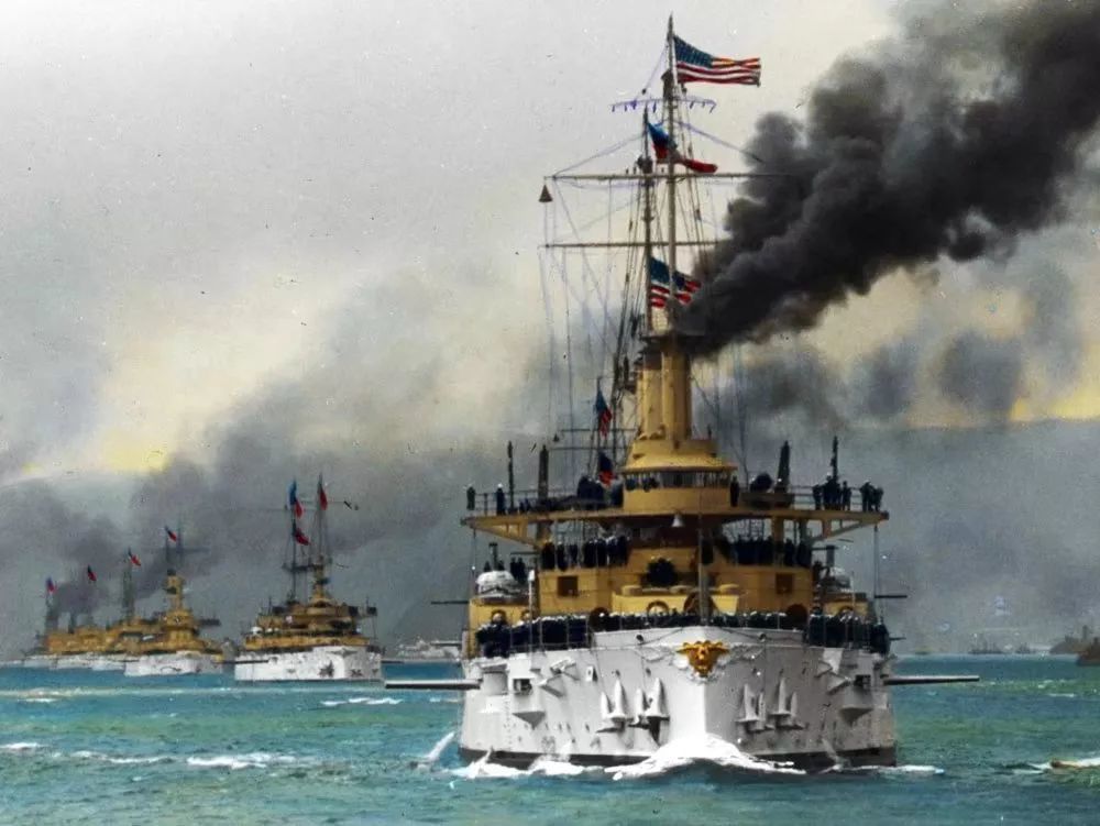 Cruiser Haiqi visits the United States and inspects battleships by the ...