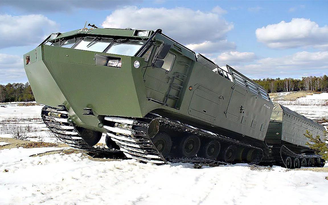 Russian dt-30 knight articulated, tracked all-terrain transport vehicle ...