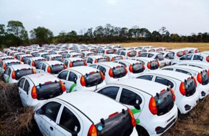 Hangzhou now has an "electric car cemetery"!The parking lot was ...