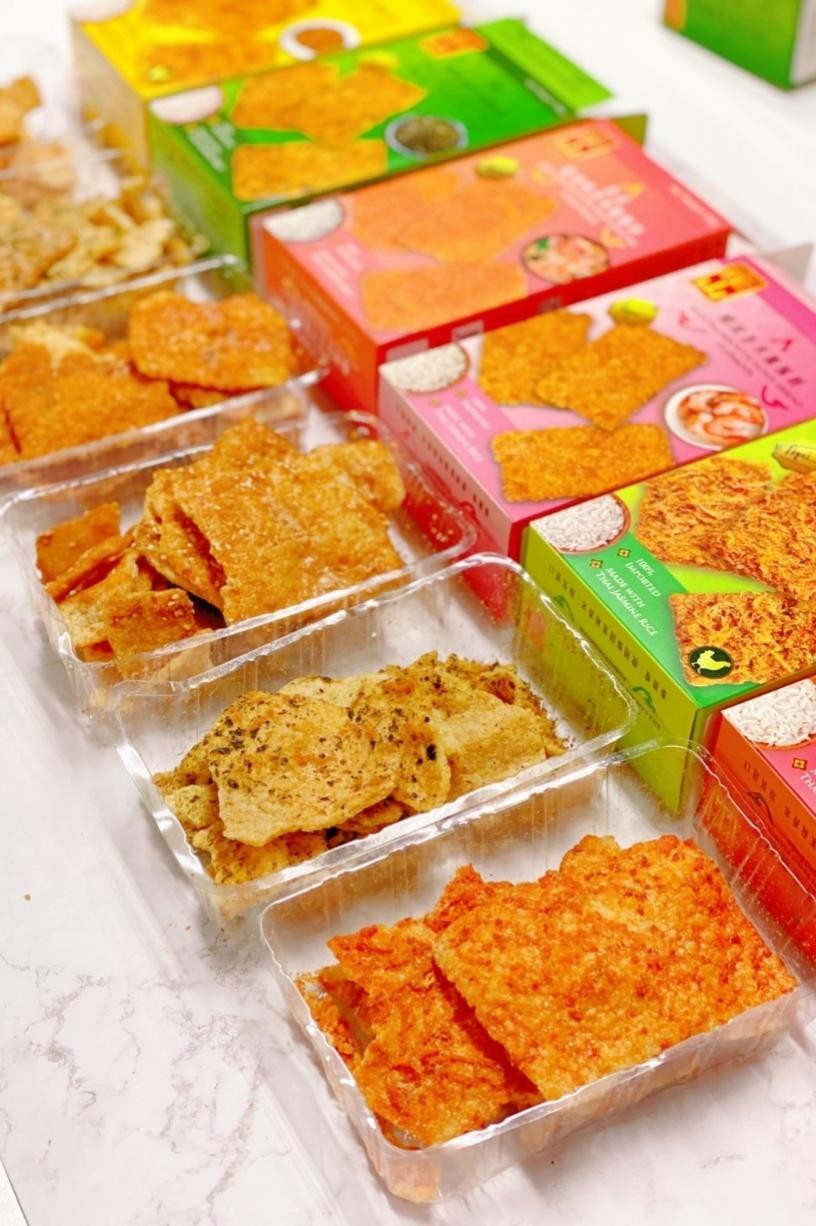 Thailand imported crispy sandwich rice crackers, every flavor is ...