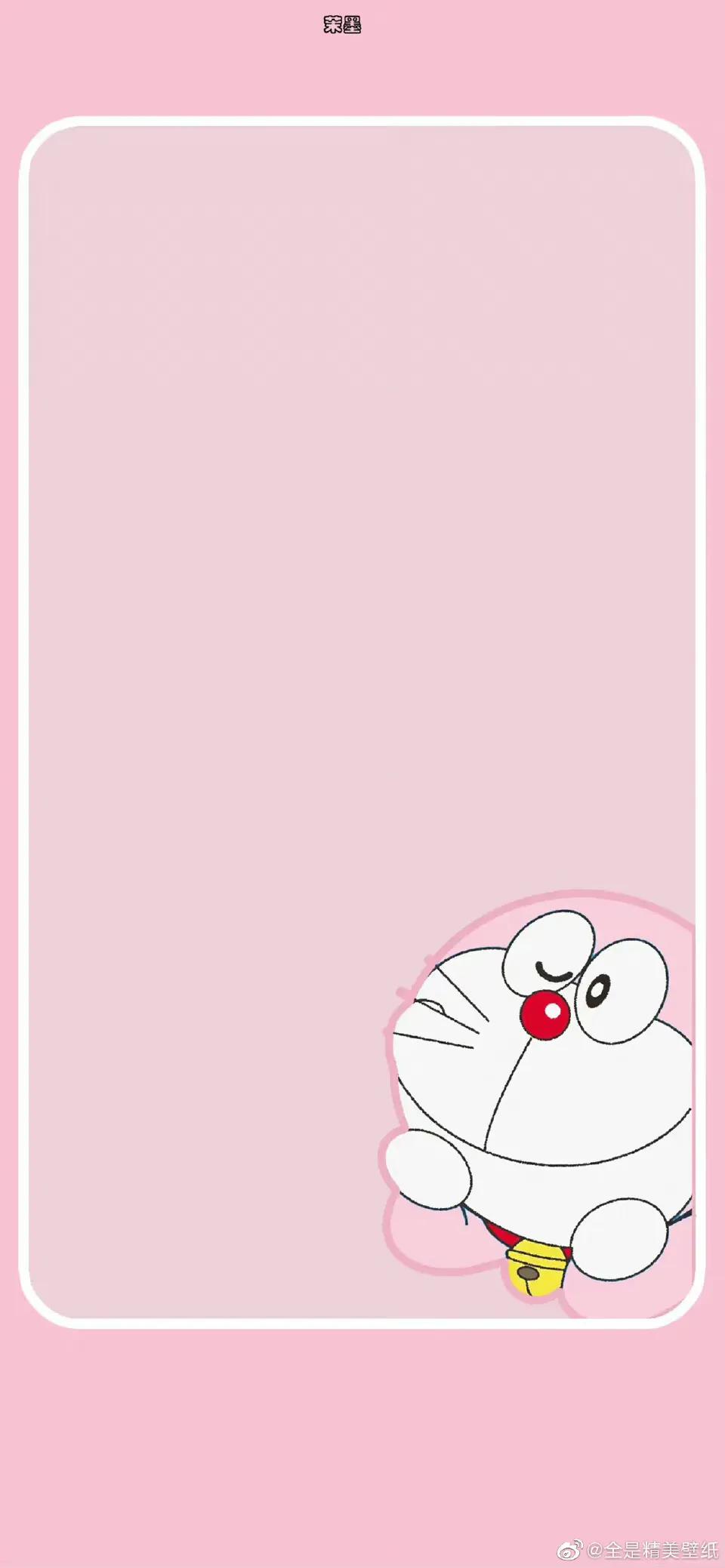 Pink "Doraemon" cute and simple mobile wallpaper - iNEWS