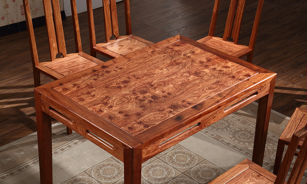 Mahogany hedgehog red sandalwood dining table, a distinguished ...