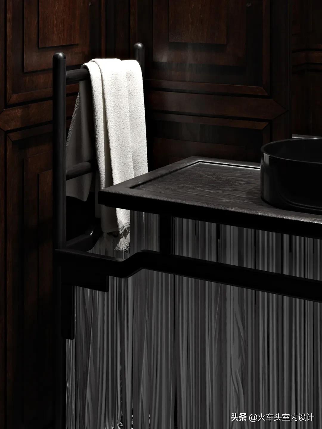 213 square meters large flat floor design, classic elements build an ...