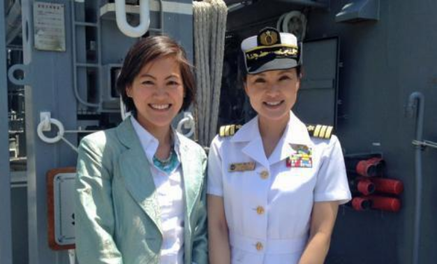 She is the first female captain in Japan. Although she is nearly half a ...