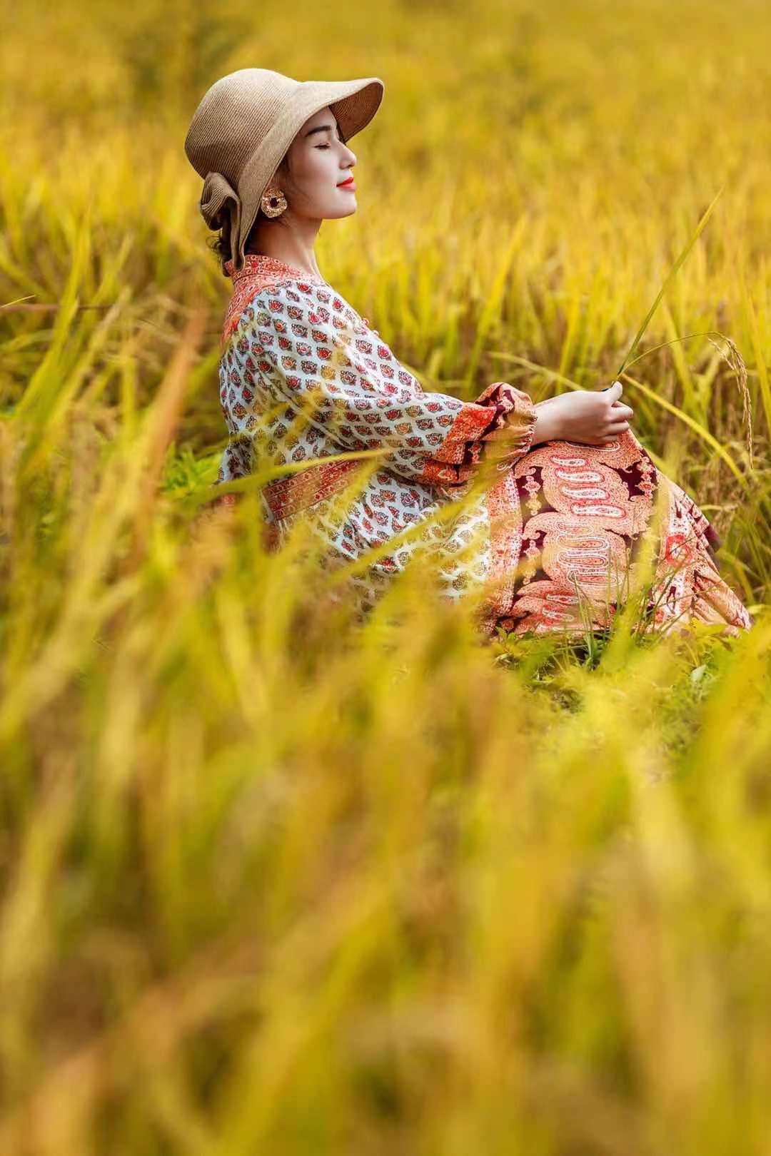 To take beautiful portraits in the rice field, pay attention to the ...