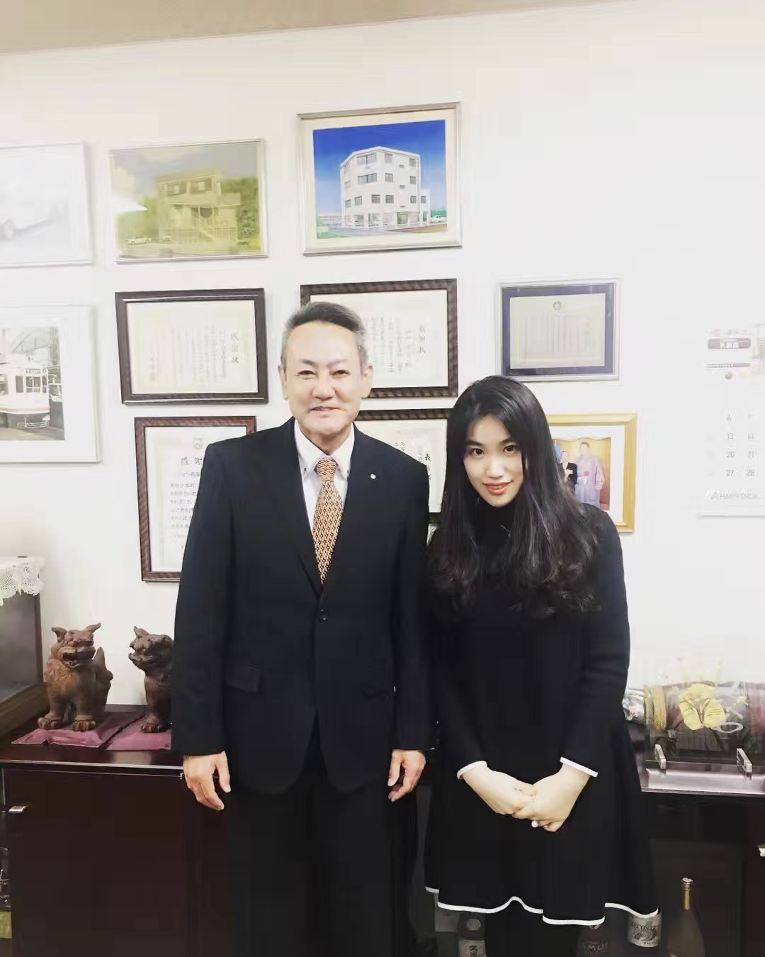 Ms. Yang Chendi was invited by the president of Japan Matsubara ...