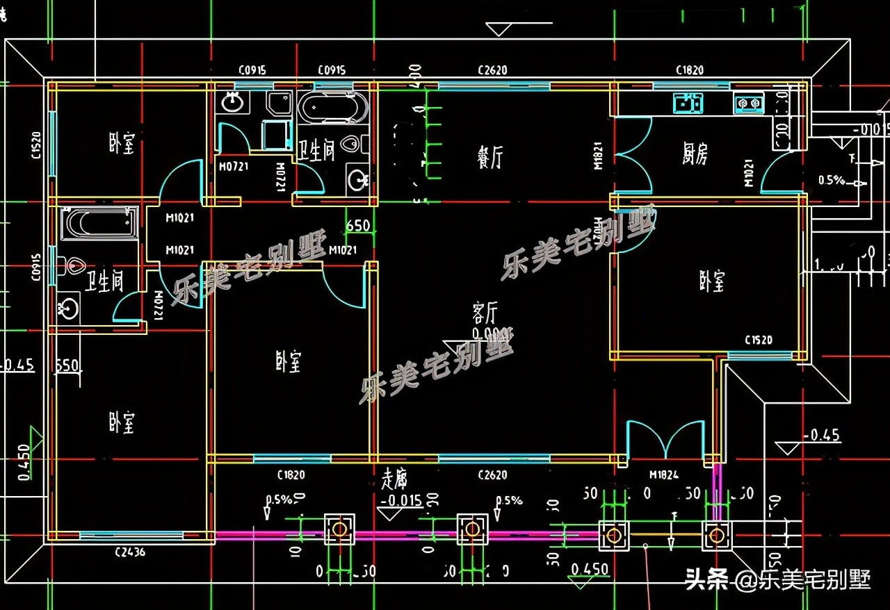 140m2 or more rural bungalow, one-layer villa design, housing limit is ...