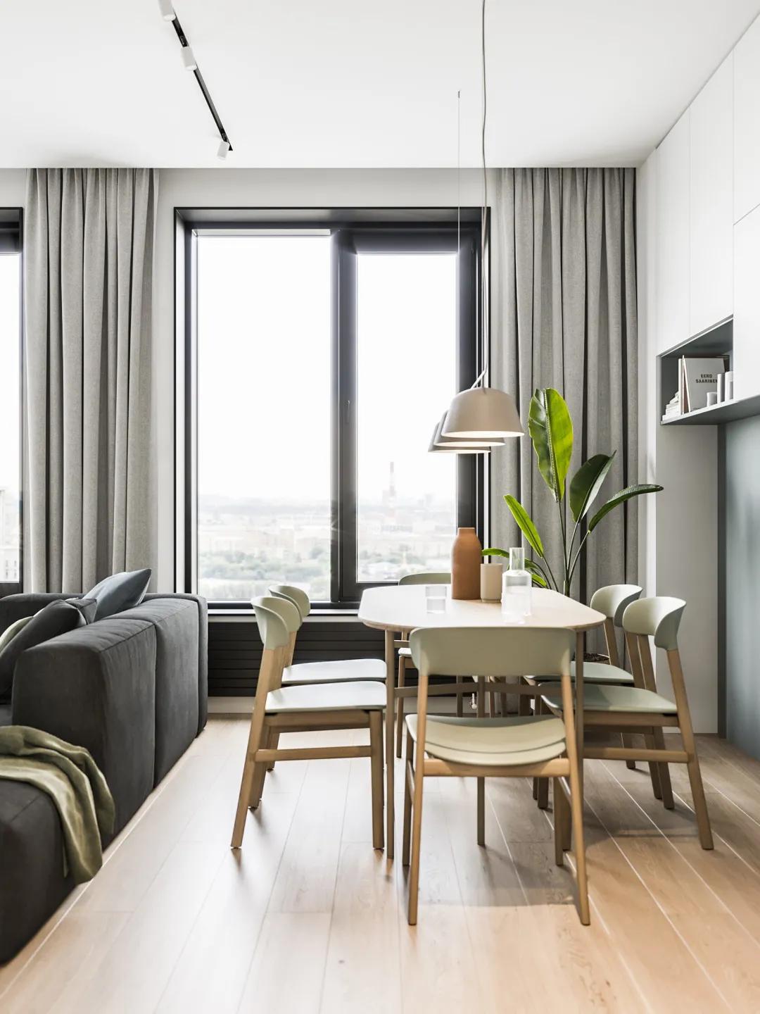 64 square meters of modern and simple style small apartment decoration ...