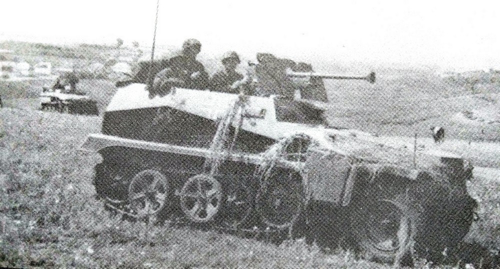 The 250/11 type half-track armored gun car of the German half-track ...