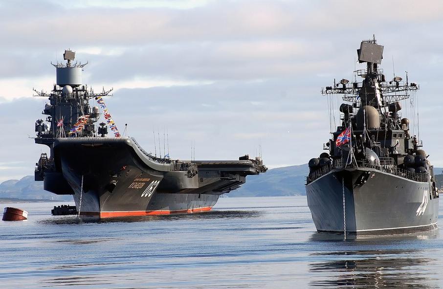 During the heyday of the Soviet Navy, there were 9 aircraft carriers ...