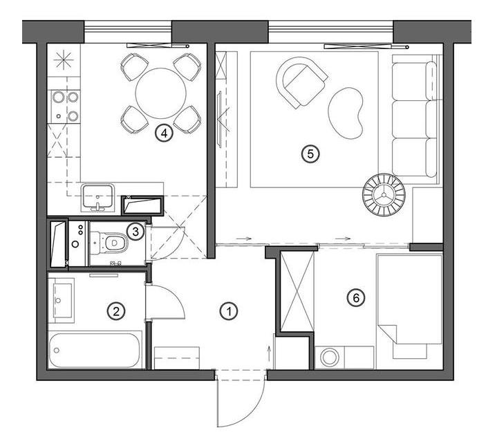 The 40-year-old aunt bought a 38 square meter house and insisted on ...