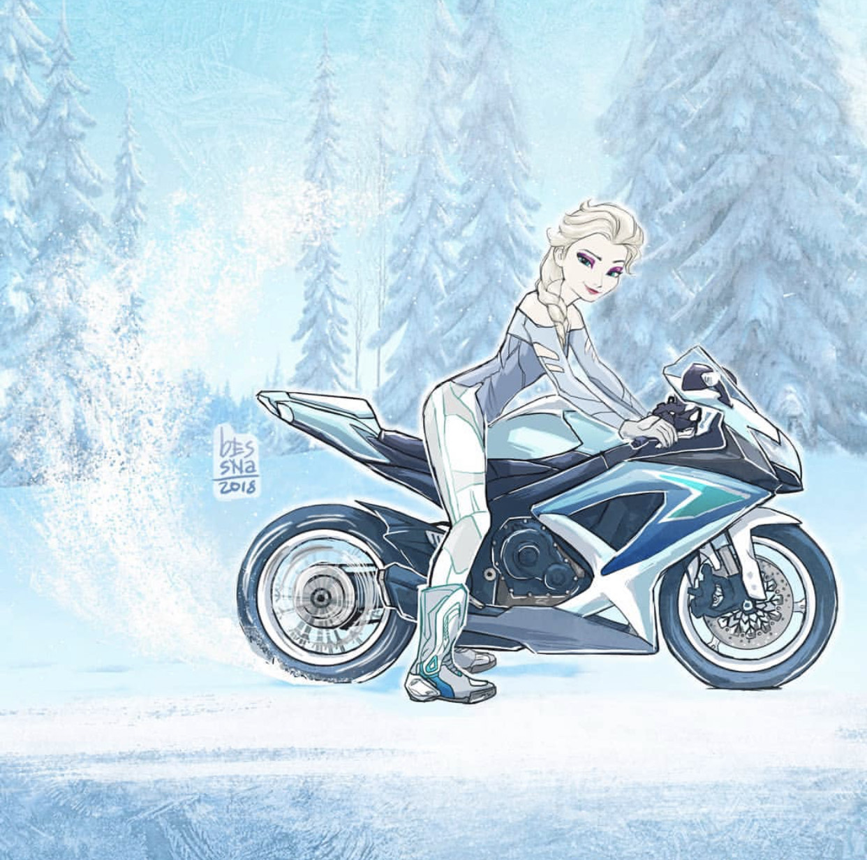 Disney princess turns into a "car girl", Ariel shows off her car skills ...