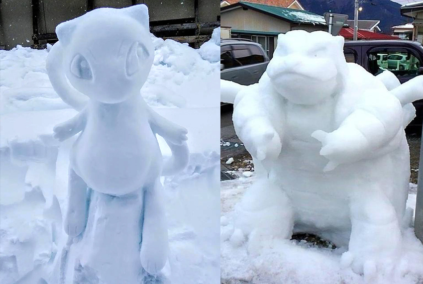 Anime characters are piled into snowmen, Pokémon is the most popular ...