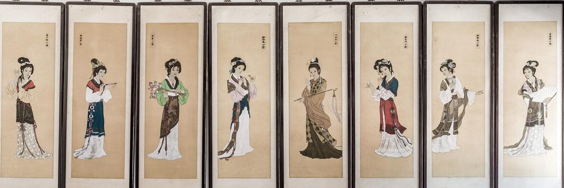 Li Xiangjun's blood splattered the poem fan, and his friend drew a ...