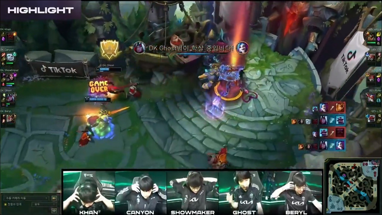 DK2:0強勢擊敗了七連勝的GEN，賽後Showmaker：還是中路好玩 - 資訊咖