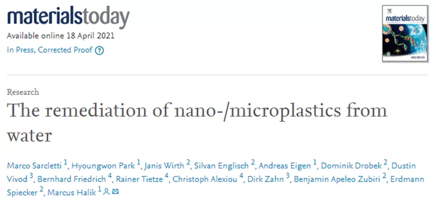 Worried about drinking nano-plastic particles?Scientists have developed ...