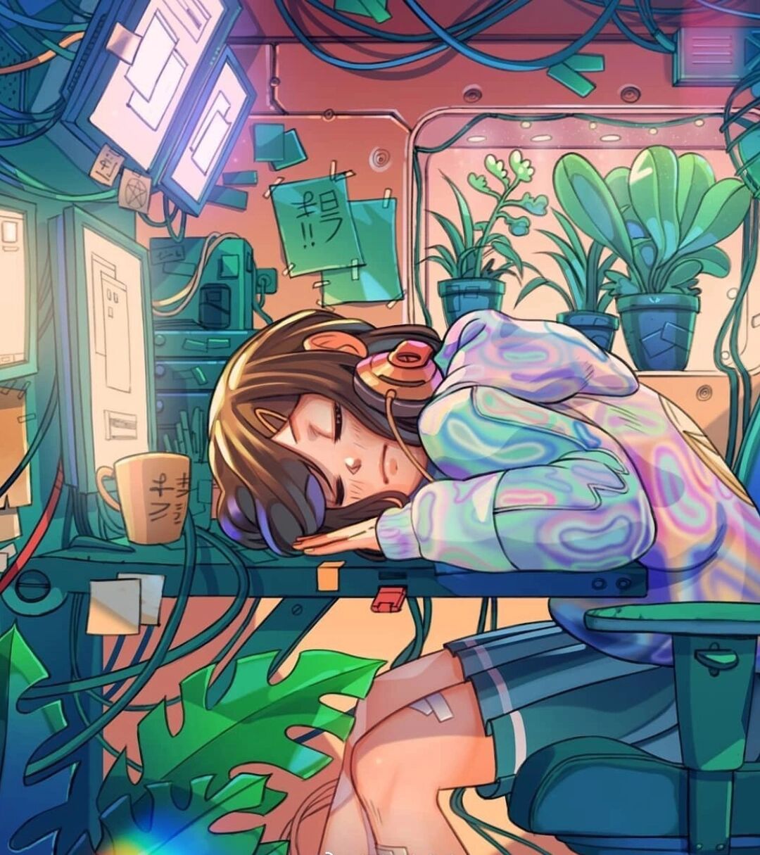 Character plus scene illustration design - iMedia