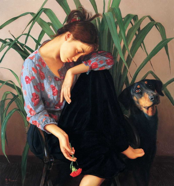 Realistic oil painting representative Li Guijun Character Oil Painting ...