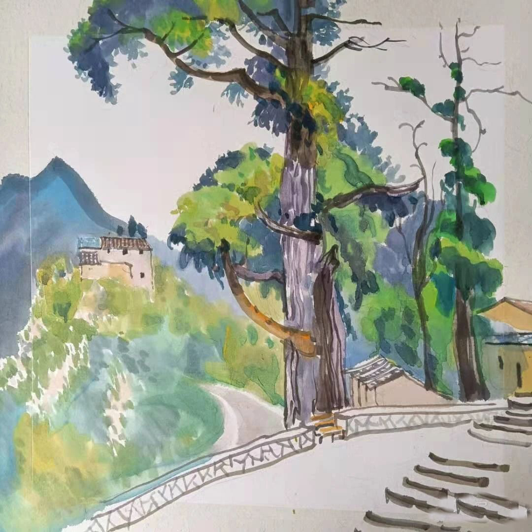 Appreciation of Yin Wen's 2021 Songyang Watercolor Sketches - iNEWS