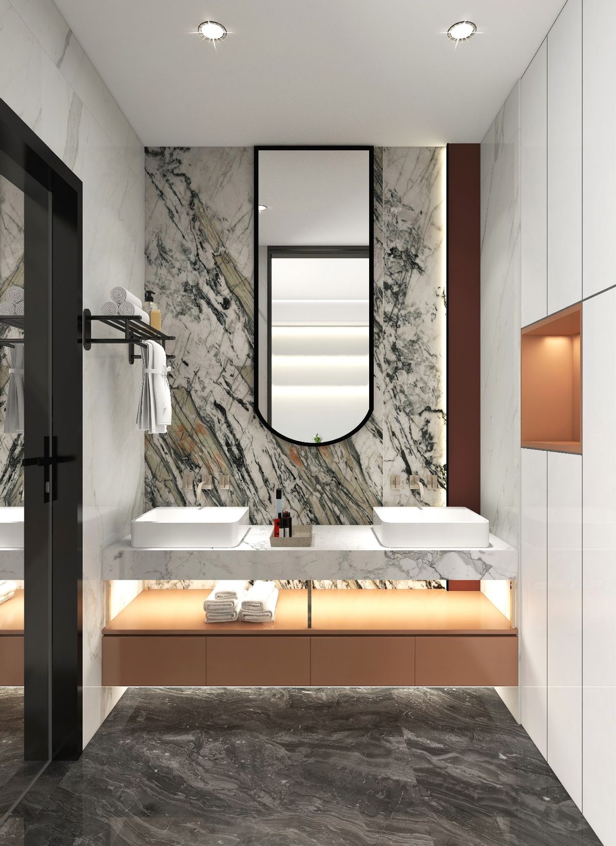 121㎡ elegant and fashionable house, Marco Polo rock slabs give you a ...