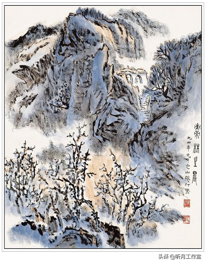 Appreciation of 46 classic paintings by Zhang Ding, a famous ...