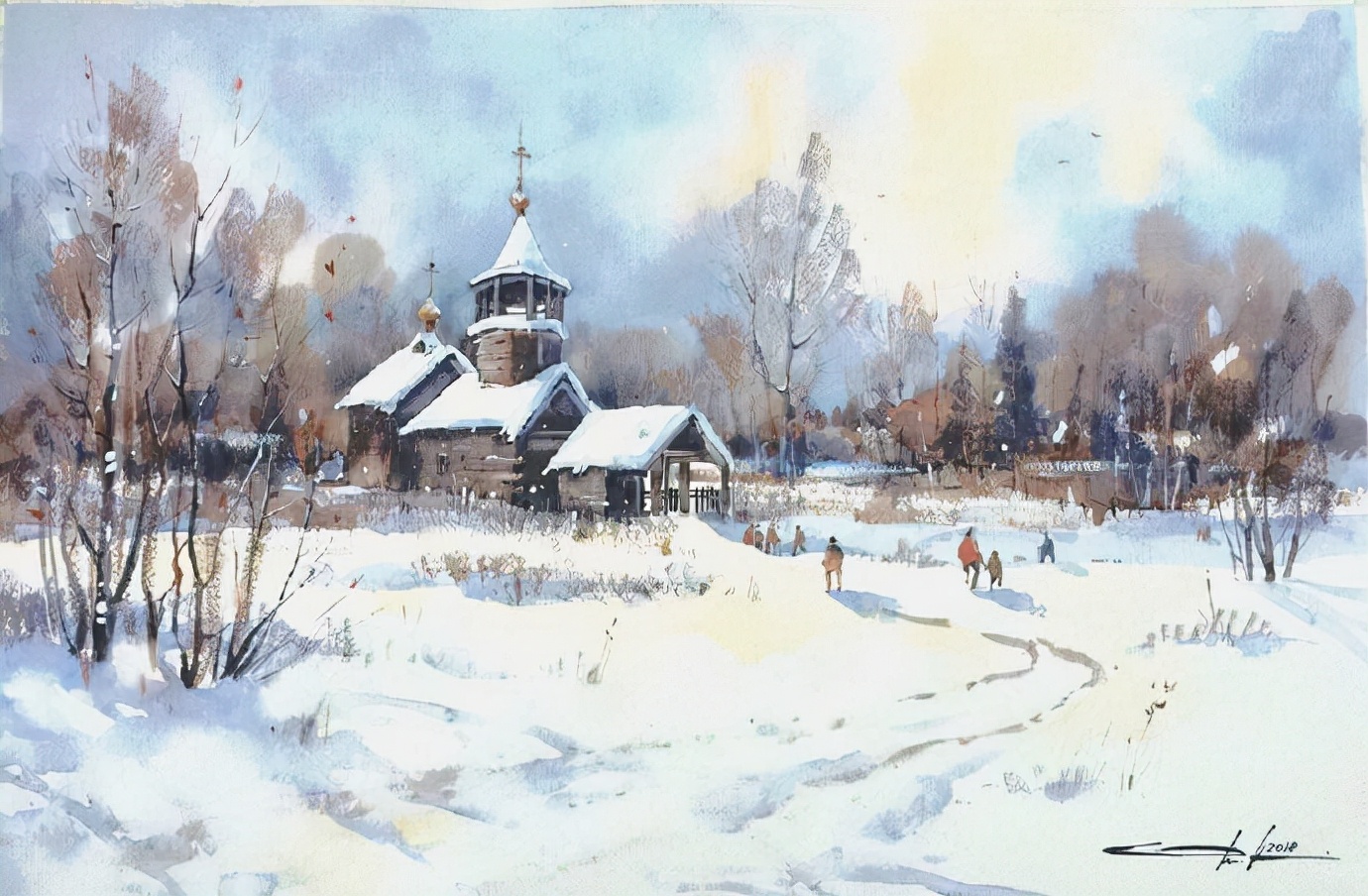 Watercolor painting by Belarusian painter Olga Novitskaya - iNEWS