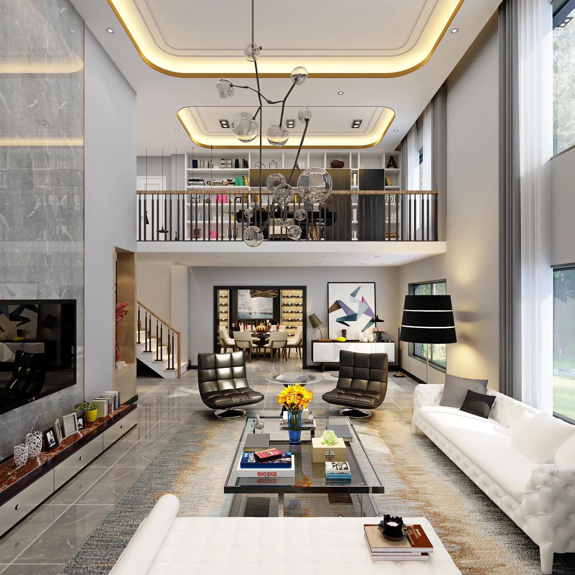 155 square meters modern and light luxury style in the beautiful ...