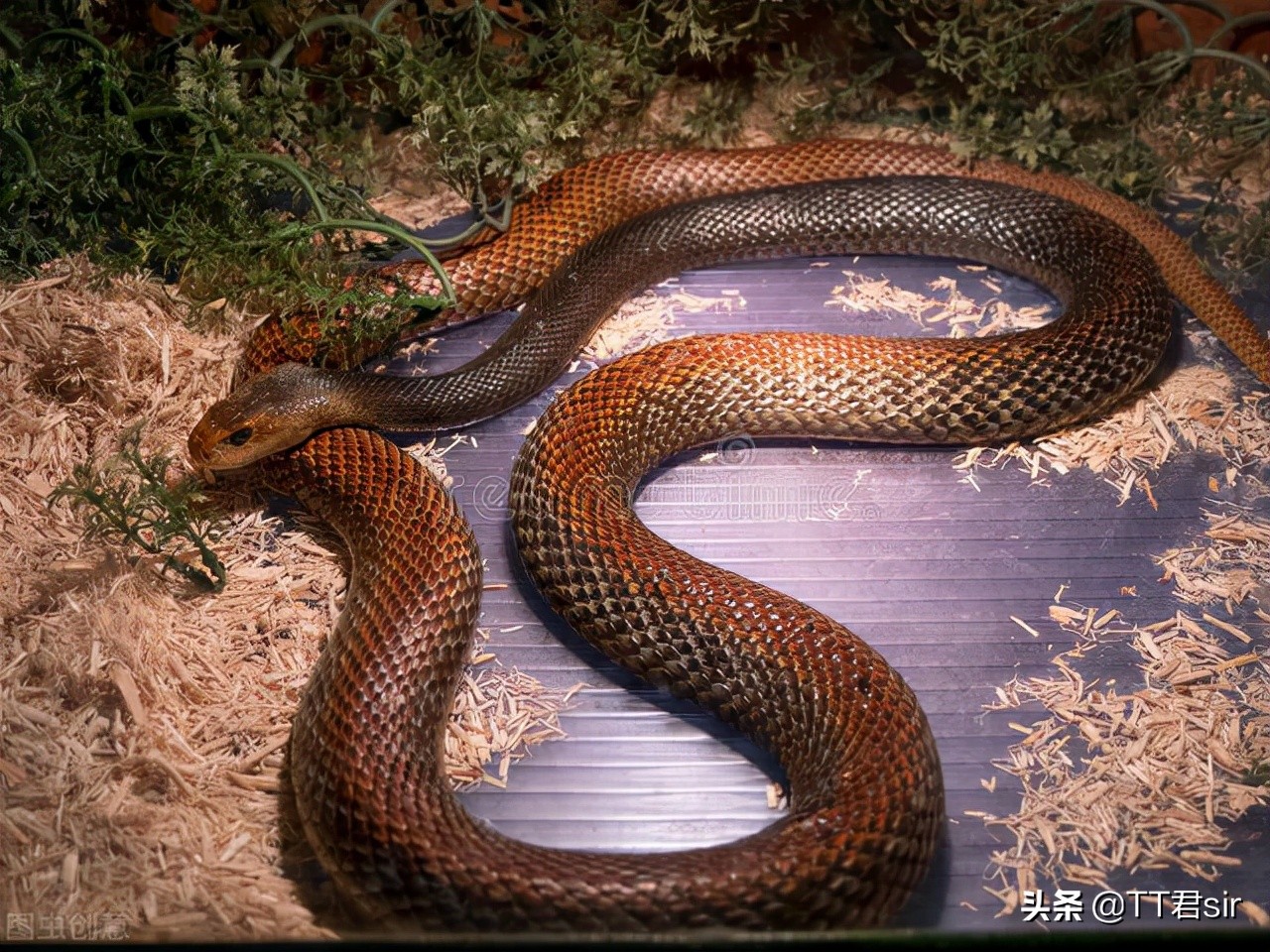 The inland Taipan snake, as the most venomous snake on the land in the ...