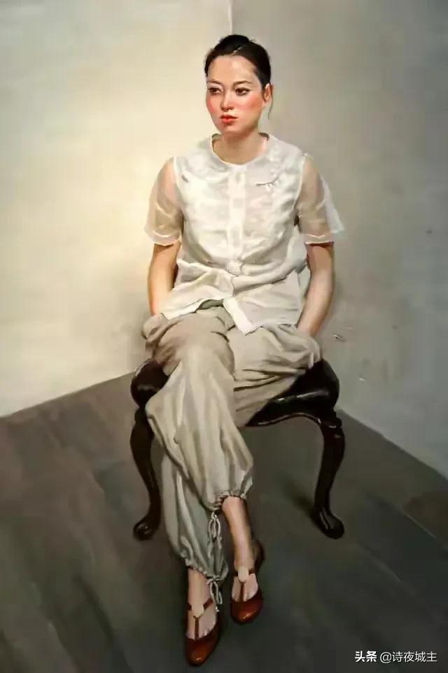 Painter Chen Danqing, a woman oil painting, has a plump and unassuming ...