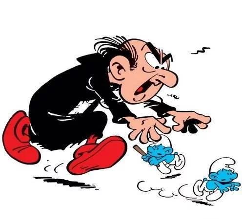 Gegewu in the cartoon "The Smurfs" catches the Smurfs to eat?mistaken ...