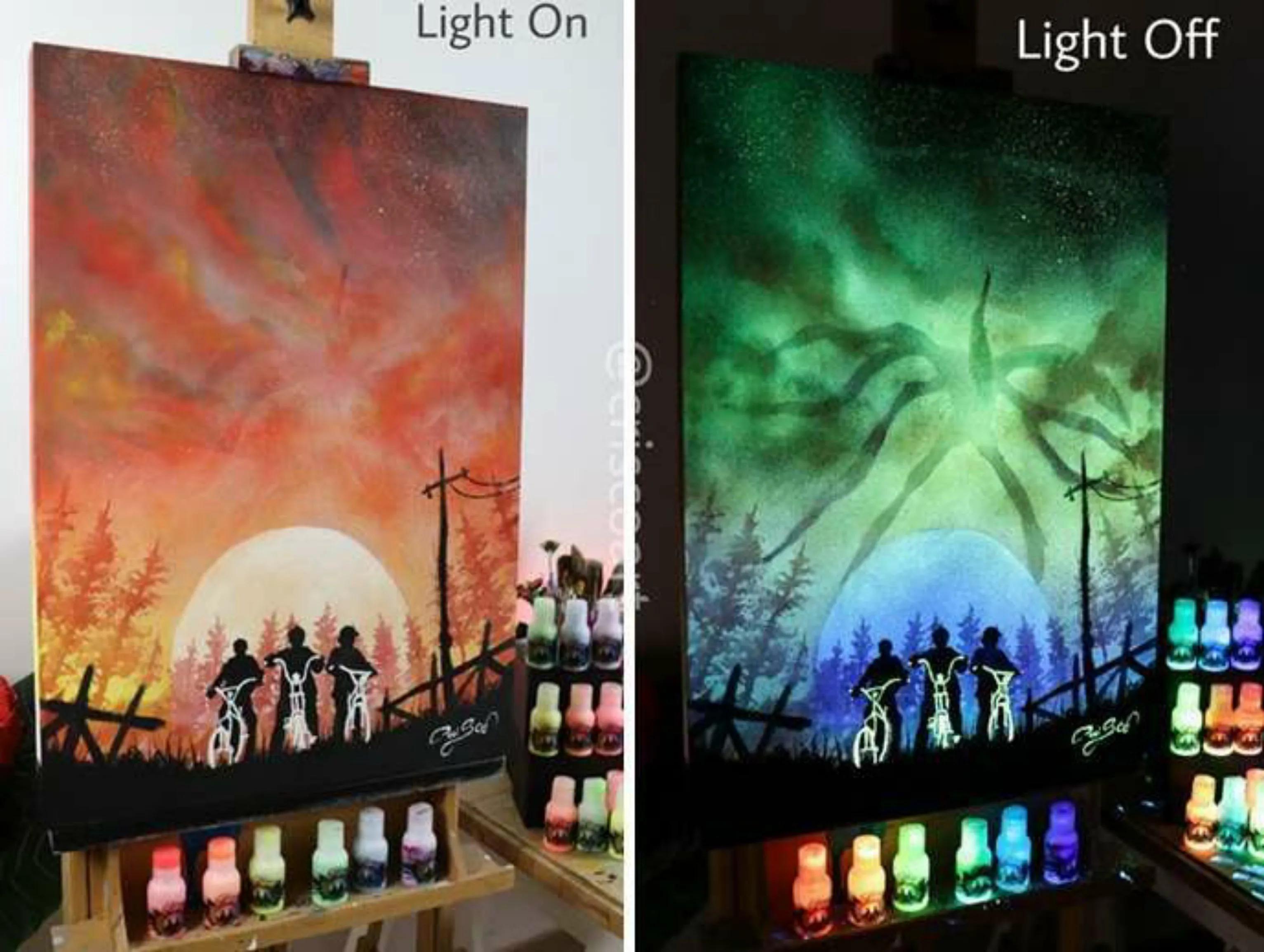 Magical luminous painting: it is more beautiful at night than during ...
